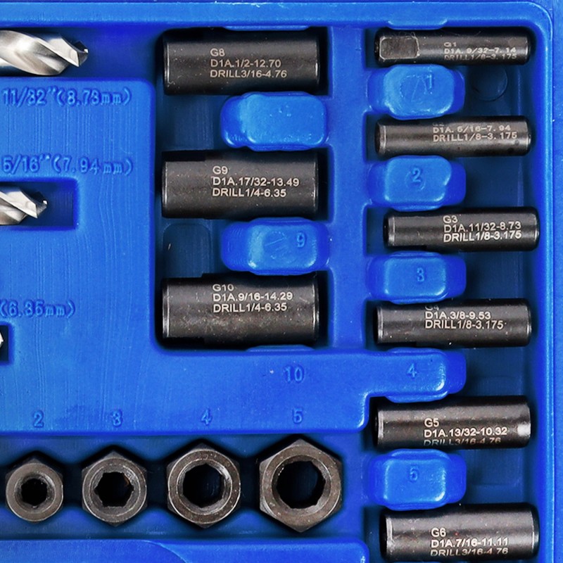 Blue Spot Tools Stud and Bolt Extractor 25pc Set 22311 Bluespot | Sealants and Tools Direct